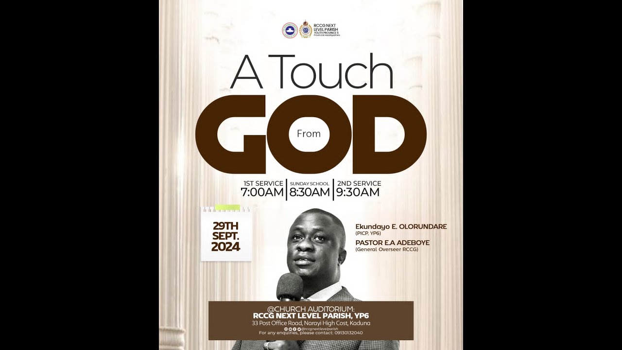 SUNDAY SERVICE / A TOUCH FROM GOD / 29TH SEPT. 2024 - YouTube