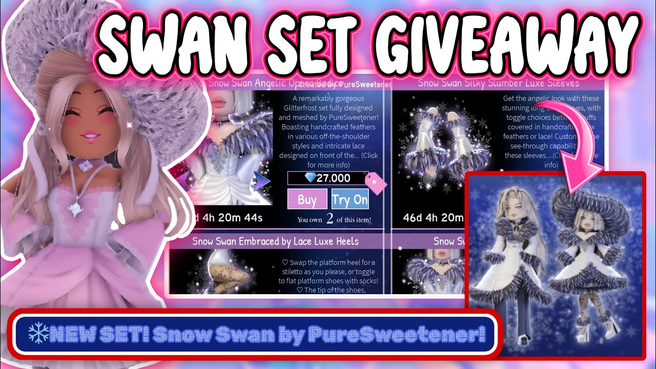 SNOW SWAN SET GIVEAWAY 🦢 ️ *OPEN* | WIN A FREE ROYALE HIGH SET ‼️ NEW ...