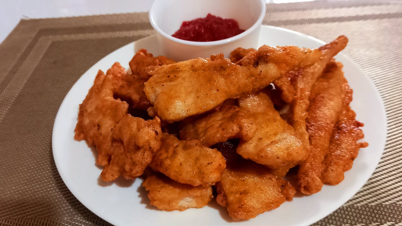 Fried chicken fillet/coated with crispy fry breading powder mix - YouTube