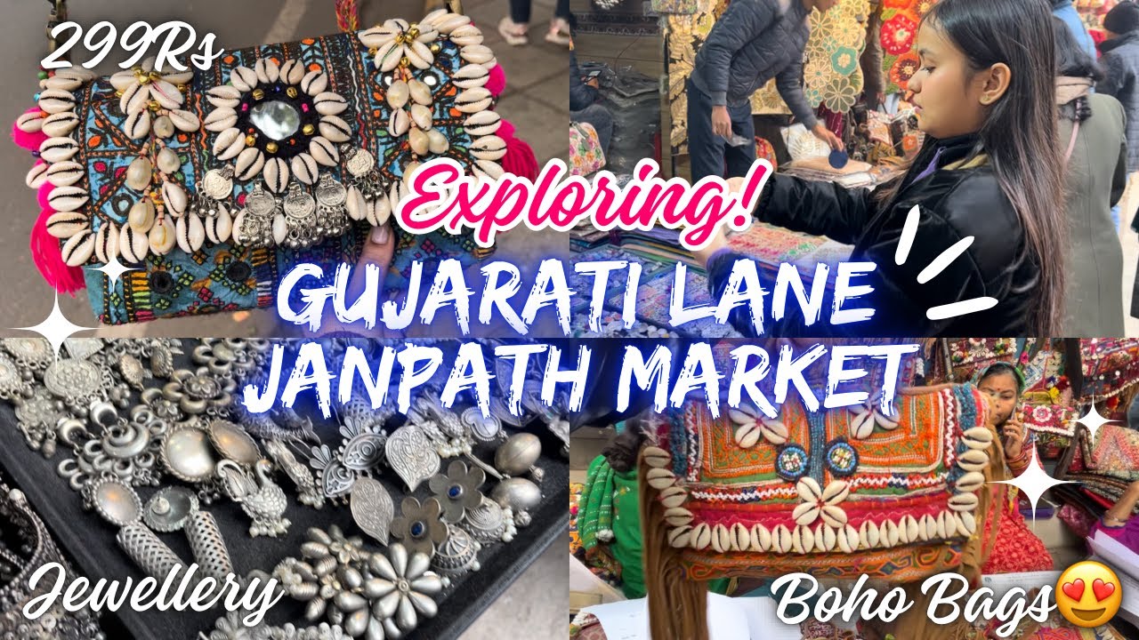 Janpath Market Gujarati Lane| Boho bags , Afghani jewellery ...