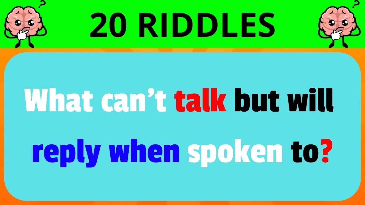 20 Riddles To Test Your Brain Speed. Riddle Quiz! - YouTube