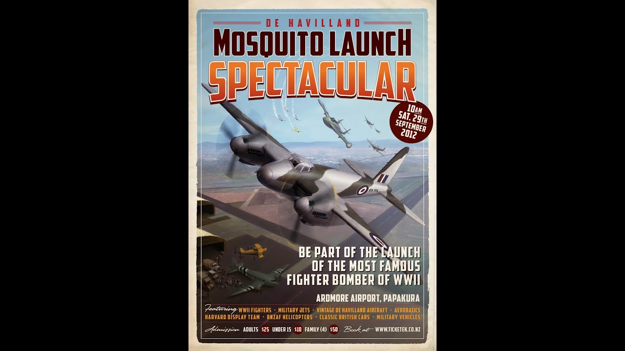 Mosquito Airshow | de Havilland DH 98 Mosquito FB26 | Spectacular ...