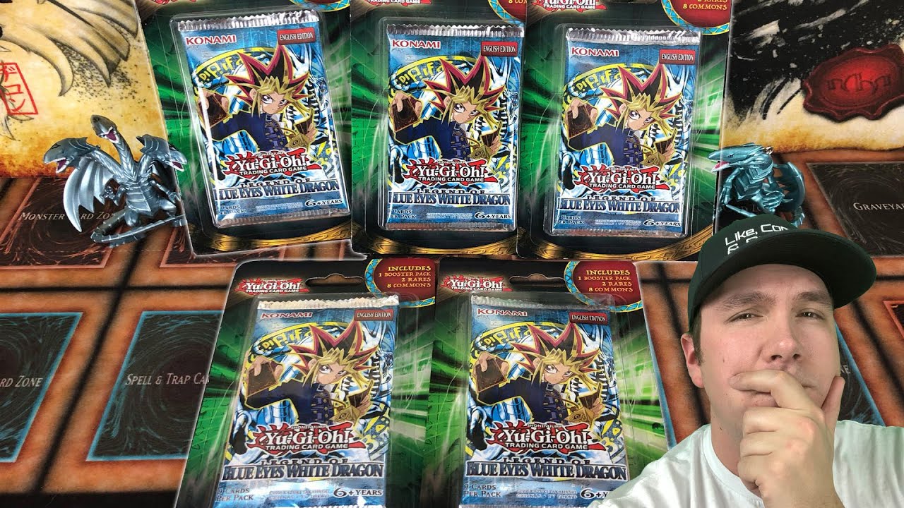 "MYSTERY BLUE EYES BOOSTER PACKS!" YUGIOH Legend of Blue Eyes White ...