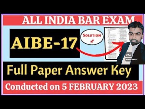 AIBE 18 Exam 2023 | AIBE Pervious Year Paper | AIBE Exam Preparation 2023 | AIBE Questions Paper ...