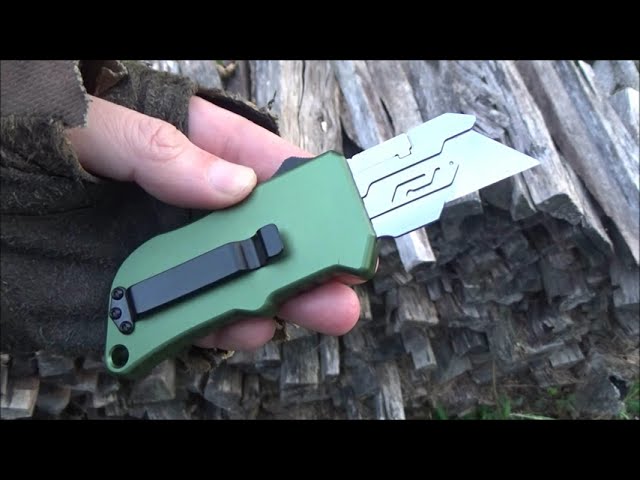 Automatic Box Cutter! Minzerus Auto OTF Utility Knife ($30) Review ...