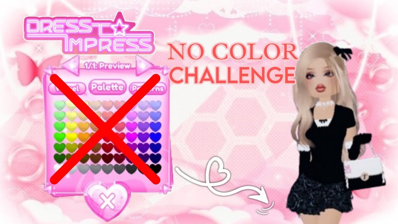 NO COLOUR Challenge in Dress to Impress Roblox - YouTube