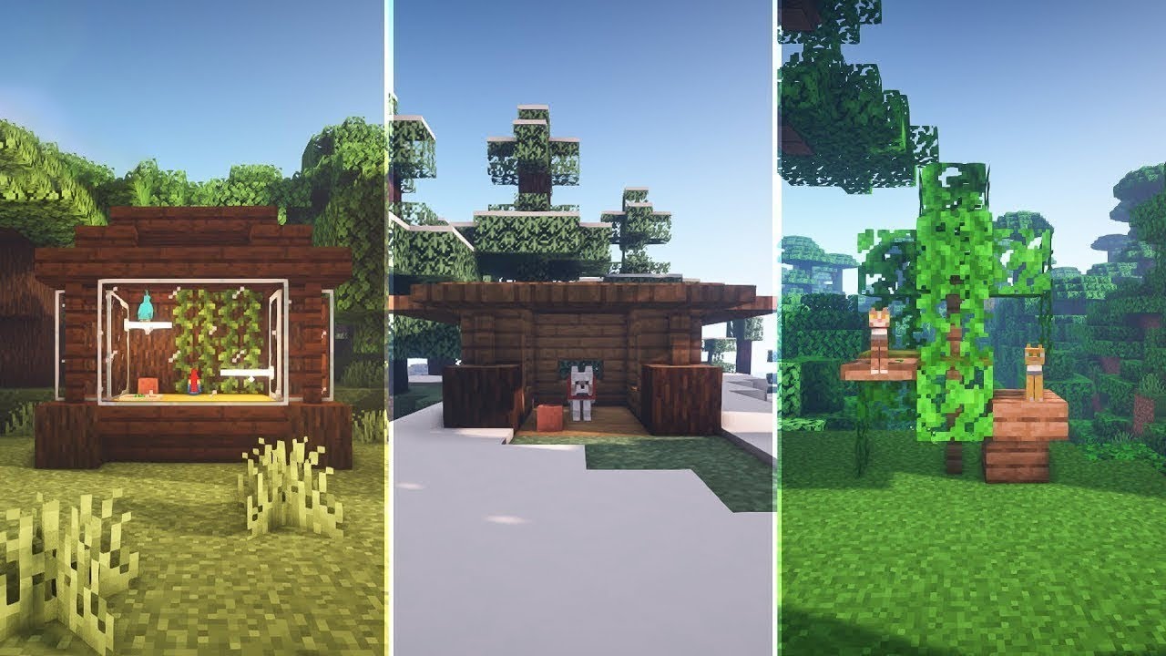 Minecraft: 3 Basit Hayvan Evi Tasarımı - YouTube