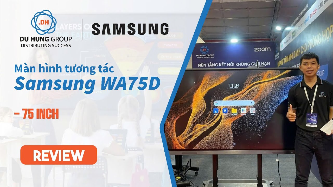 Review Màn hình tương tác Samsung WA75D 75 inch - YouTube