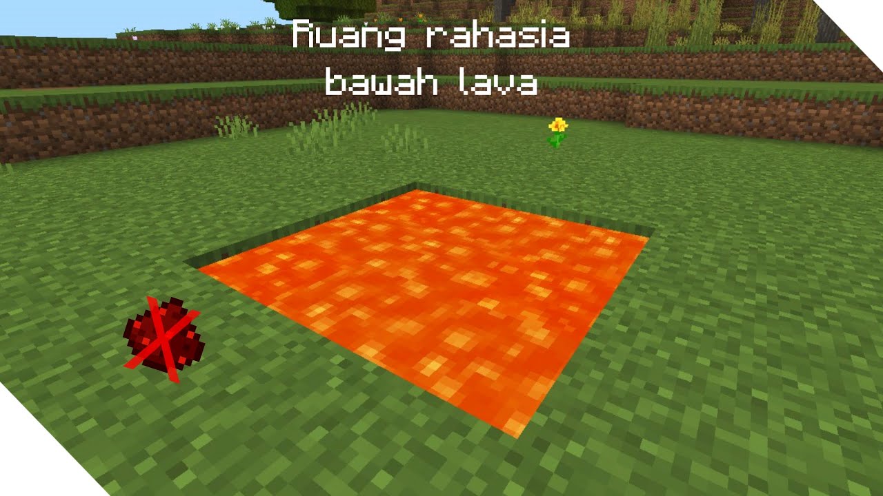 Cara membuat SECRET LAVA BASE di minecraft - YouTube