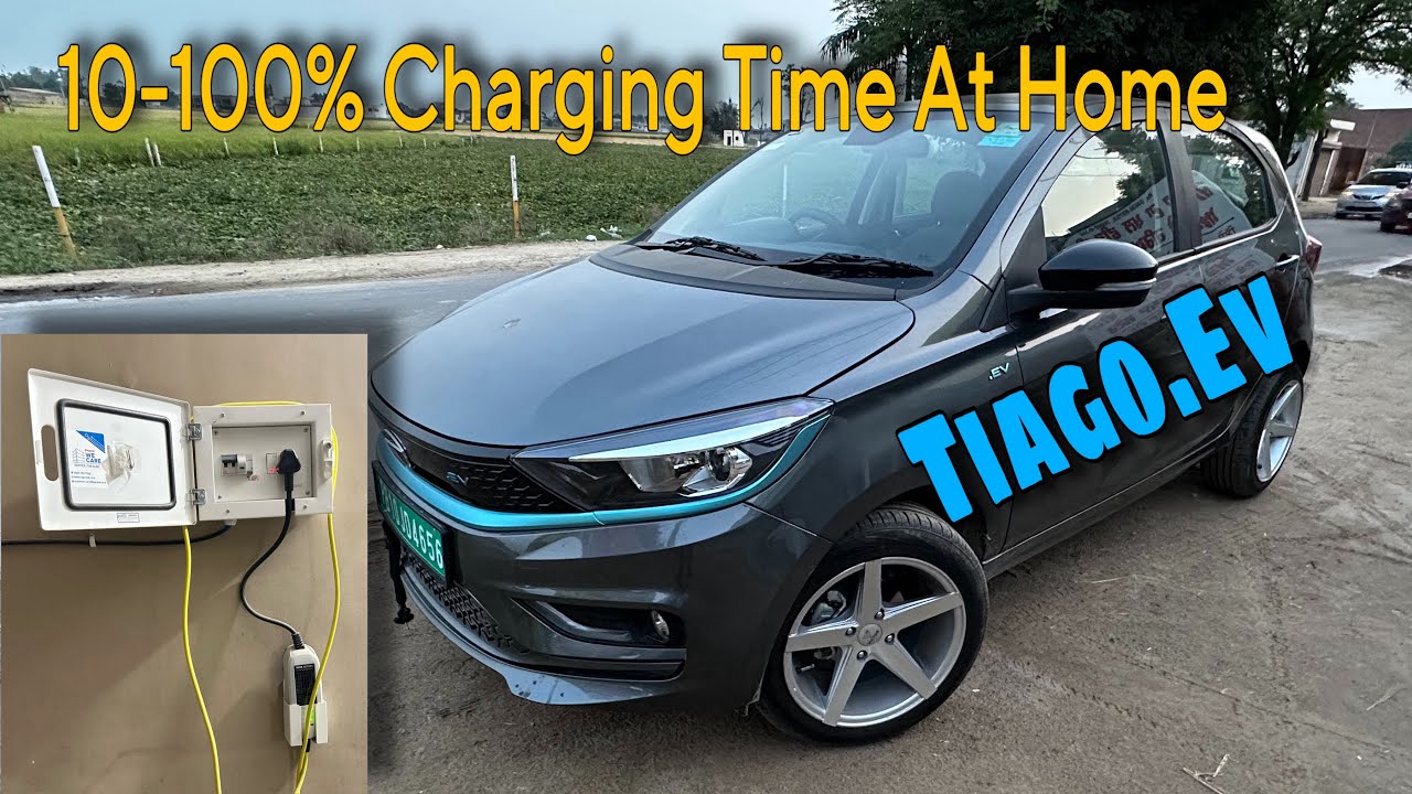 Tiago Ev Charging Time At Home 10% to 100% - YouTube