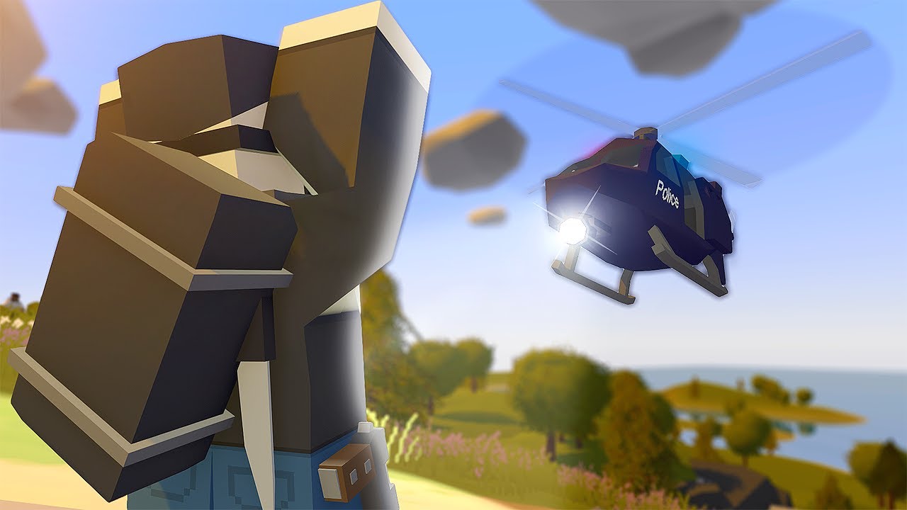 CAN'T ESCAPE THE POLICE HELICOPTER - Unturned Cops Roleplay! - YouTube