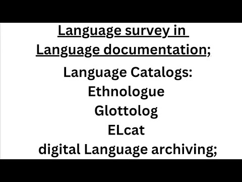 Language survey in Languages documentation #bsenglish #linguistics # ...