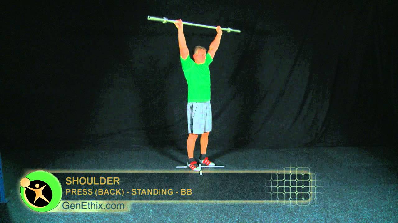 Shoulder / Press (Back) - Standing - BB - YouTube
