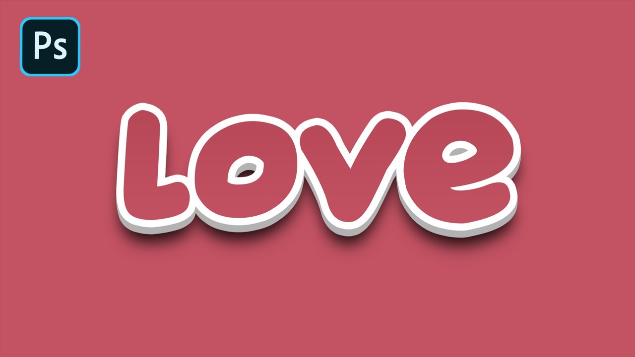 How to create simple 3D TEXT effect in photoshop | Urdu/Hindi - YouTube