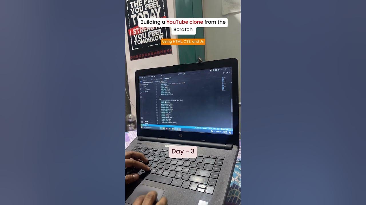 Day 3๐ช๐ป Scratchcoding Codingchallange Challenge Development Project Youtubeshorts Clone