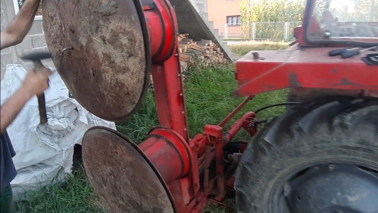 Roto kosa pz 165 - skidanje tanjira - YouTube