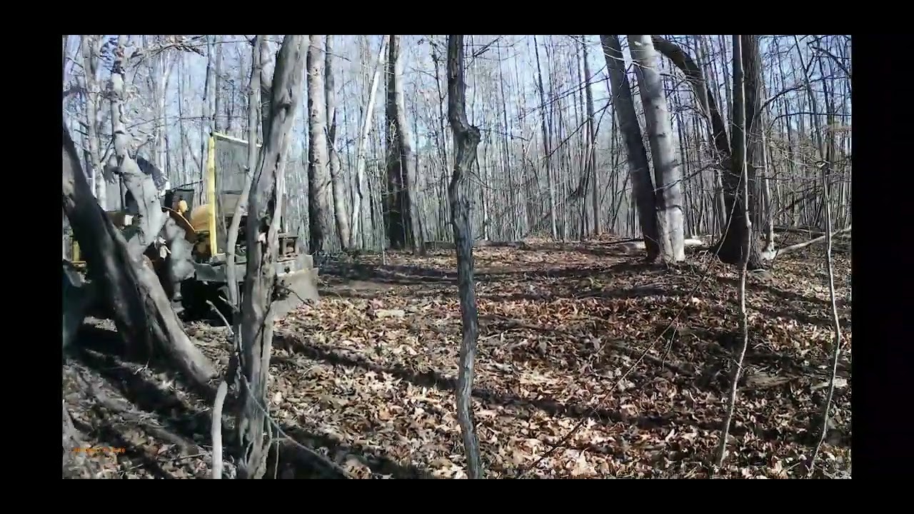 winching logs with tractor and home made winch - YouTube