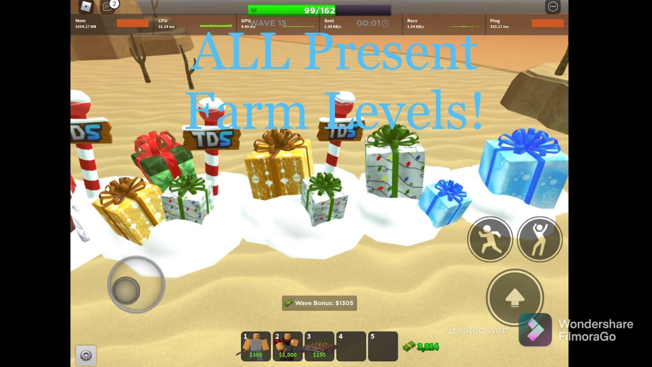 *NEW* Present Farm Skin code + levels showcase! [Tower Defense ...