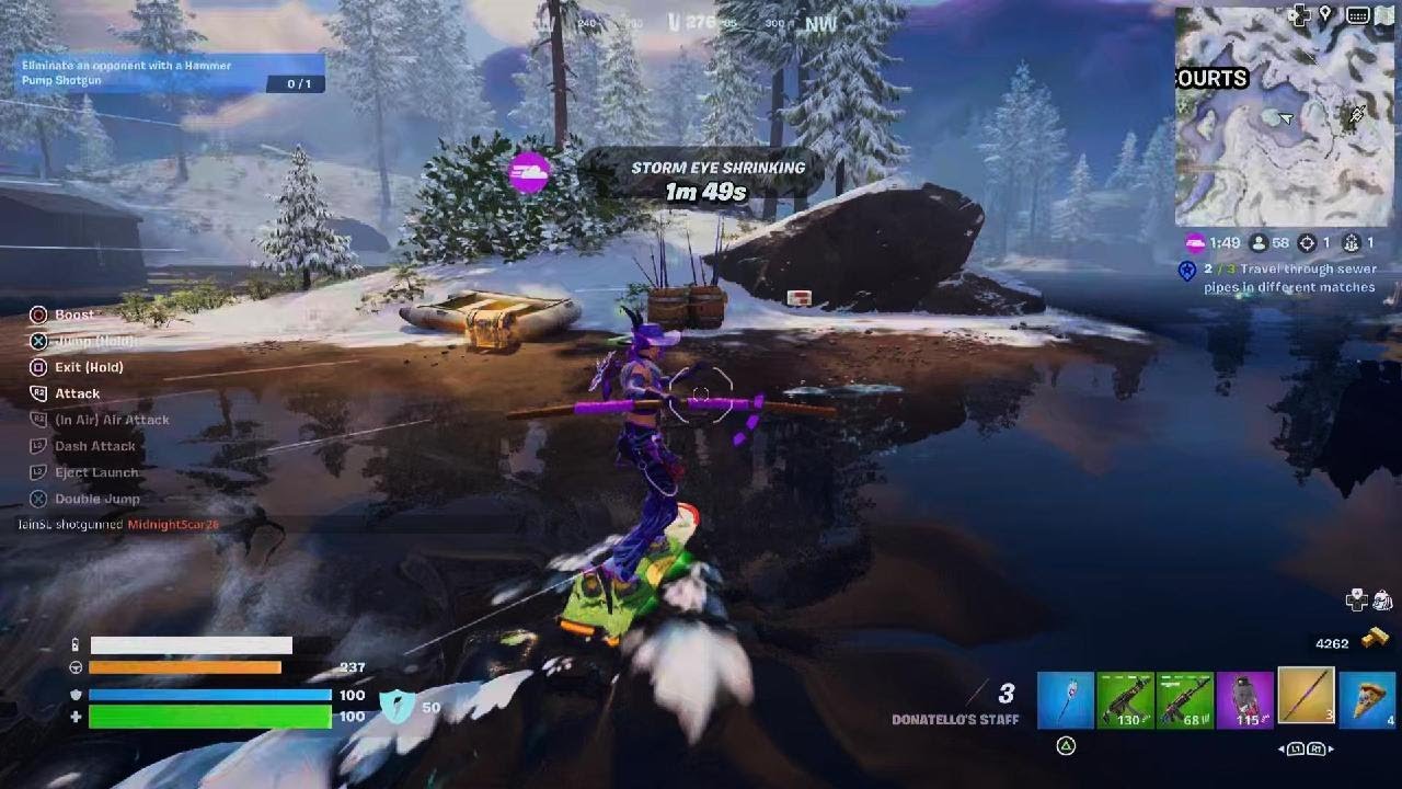 Fortnite : Trying out Donatello's staff 🤓 - YouTube