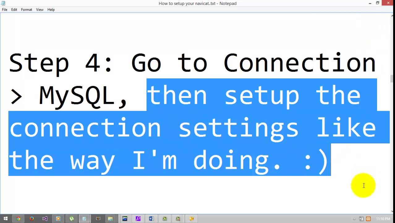 Setup Navicat using MySQL XAMPP - YouTube
