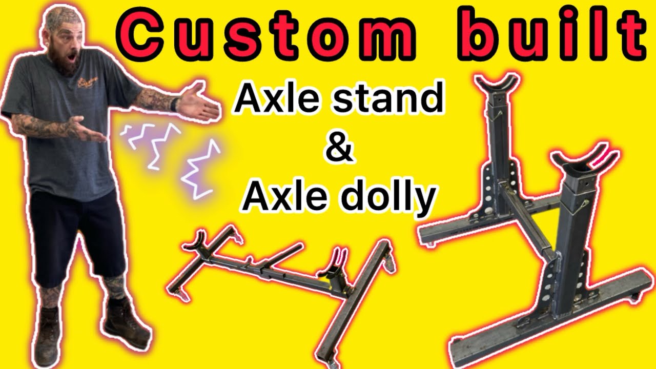 Custom DIY adjustable axle stand & axle dolly - YouTube