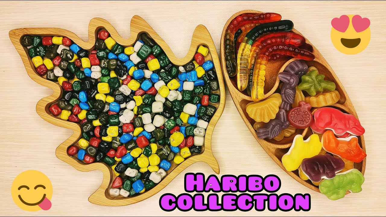 💖Filling my new wood Platters with Haribo Collection||Satisfying ...