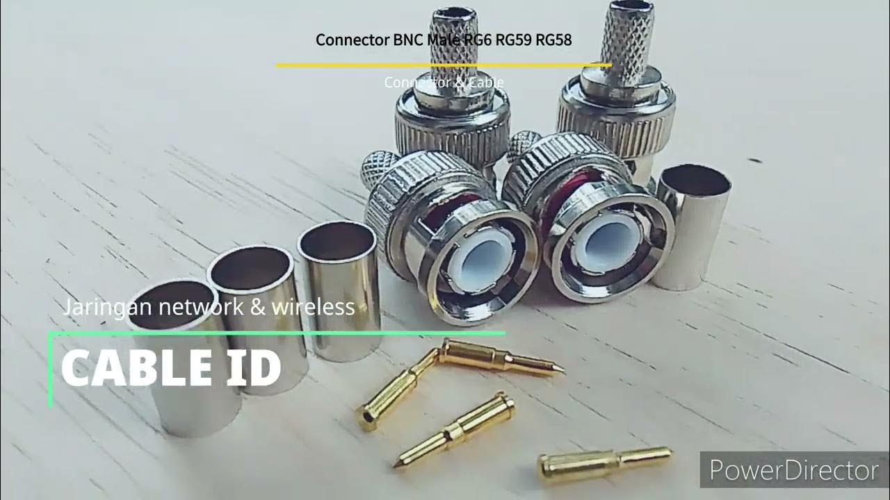 Connector BNC male RG6 RG58 RG59 - YouTube