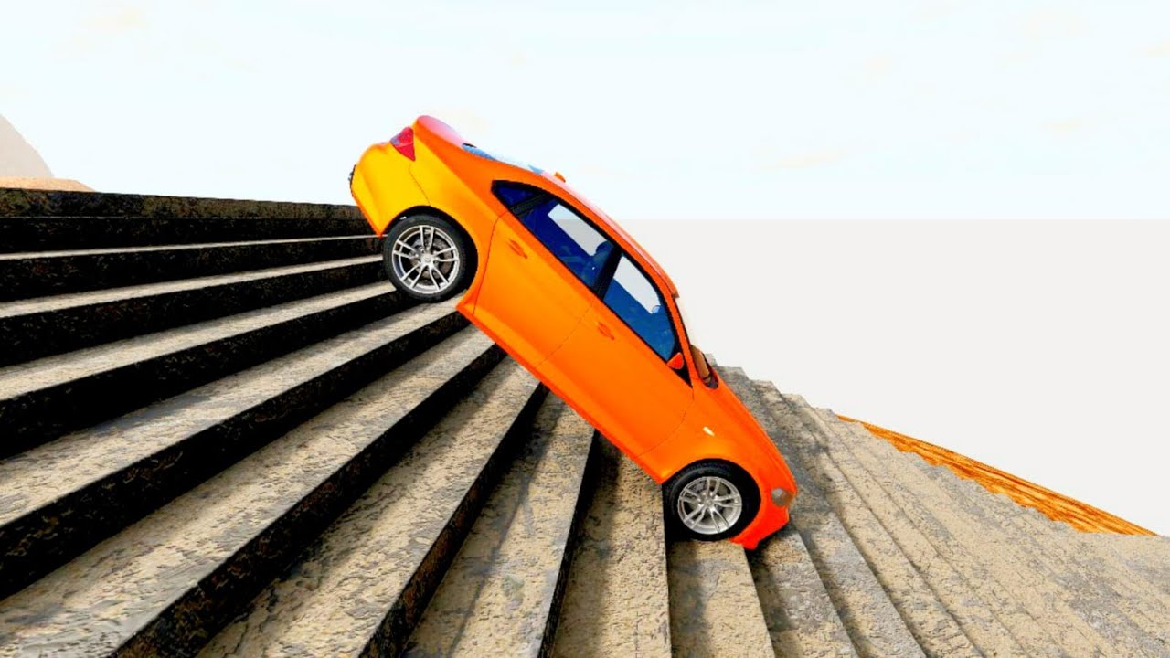 Stairs vs Cars #720 [ BeamNG.Drive ] - YouTube