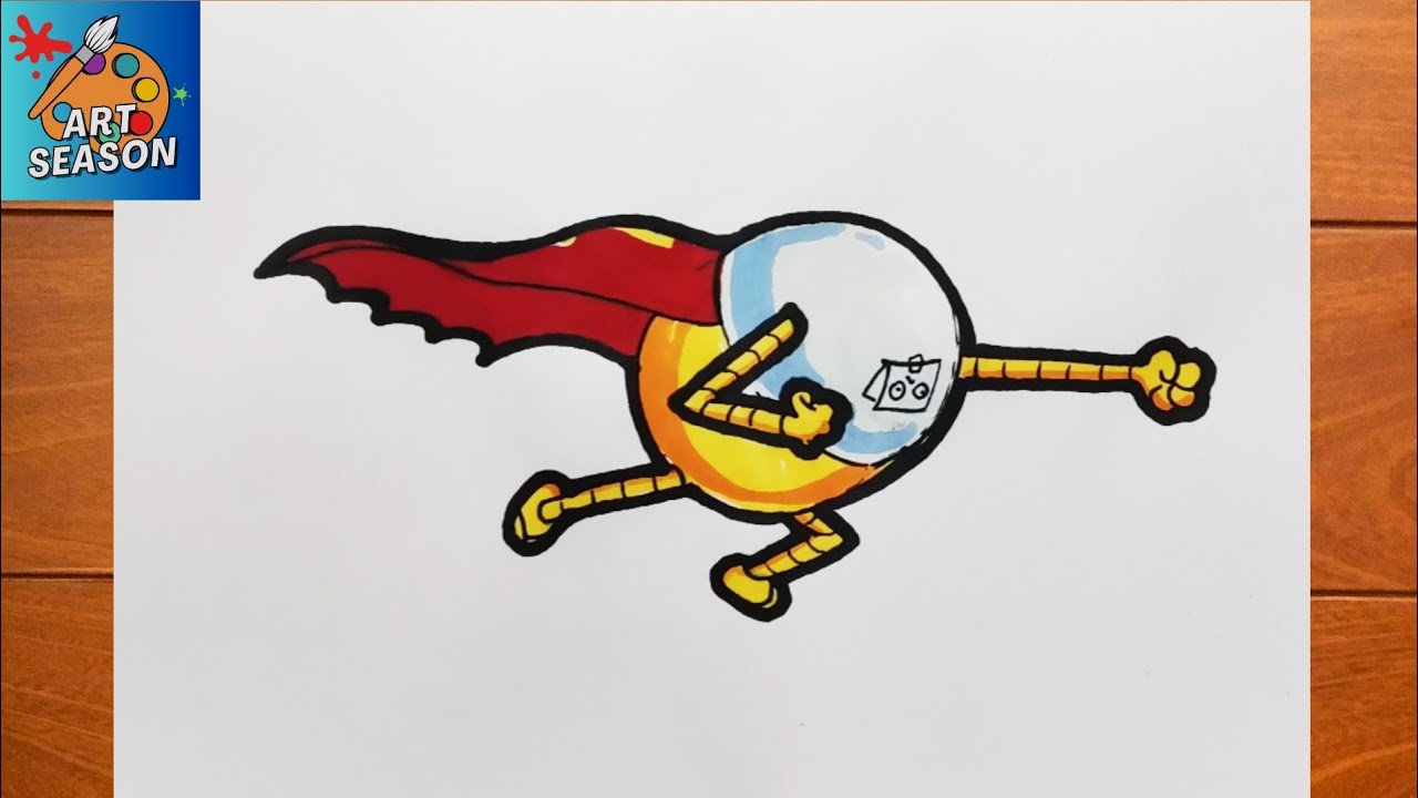 How to Draw 80-HD (Lighting Dude) from Dog Man - YouTube