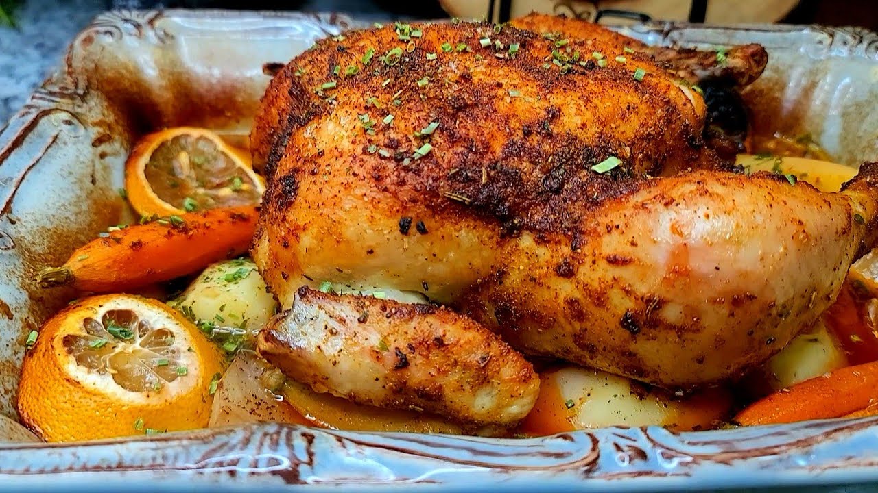 Oven Roasted Chicken Recipe | Simply Mamá Cooks - YouTube