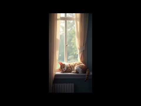 Uyuyan Kediye Martı Ninnisi 🐱🌊 (AI Relaxing Short)