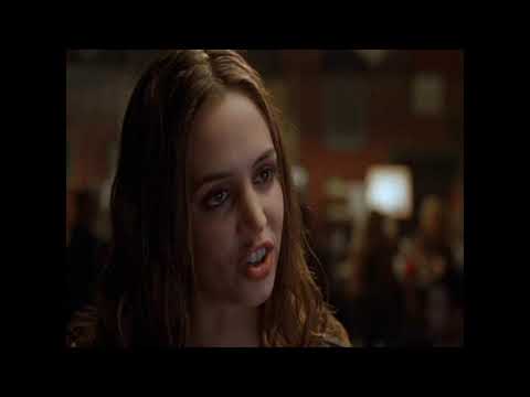 Movie Catfight - Leather pants girl gets punched out by Blond