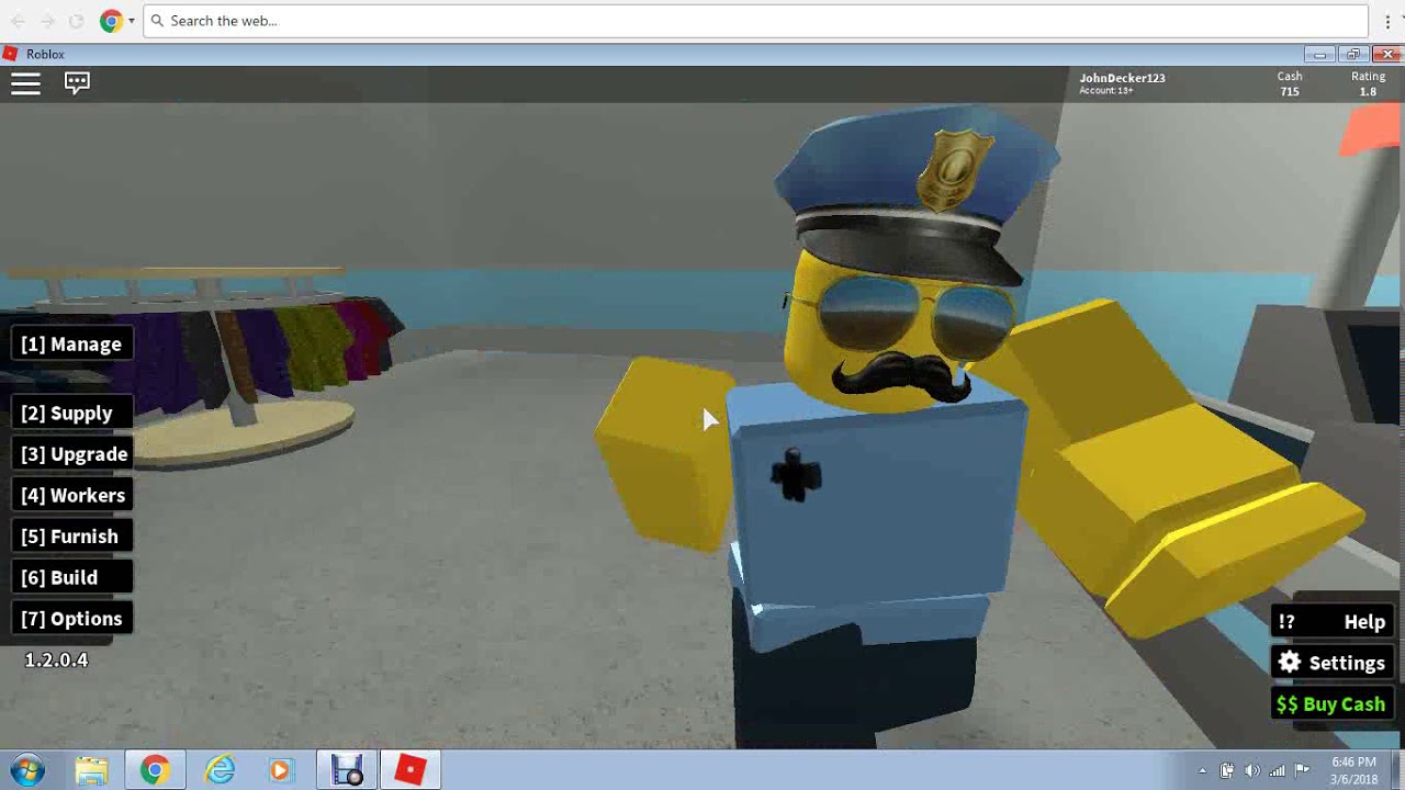 Hi guys today i will be playing roblox retail tycoon - YouTube