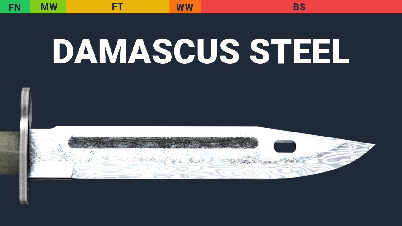 Bayonet Damascus Steel - Skin Float And Wear Preview - YouTube