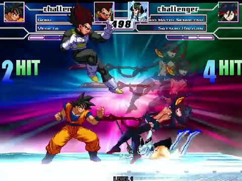 (Mugen) Goku and Vegeta vs Ryuko and Satsuki - YouTube