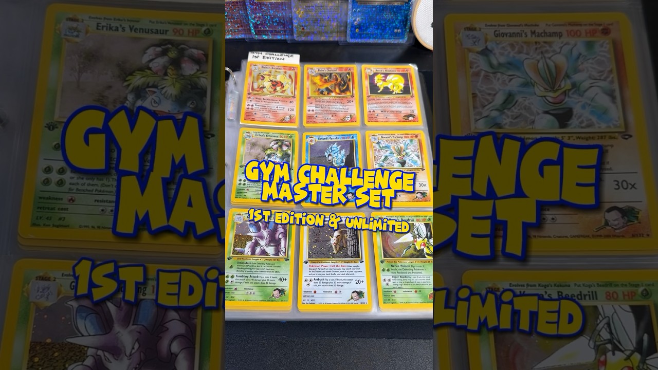 gym challenge master set pokémon card collection! - YouTube