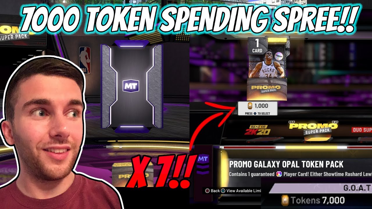 NBA 2K20 MYTEAM 7000 TOKEN SPENDING SPREE!! *SEVEN* 1000 TOKEN PACKS ...