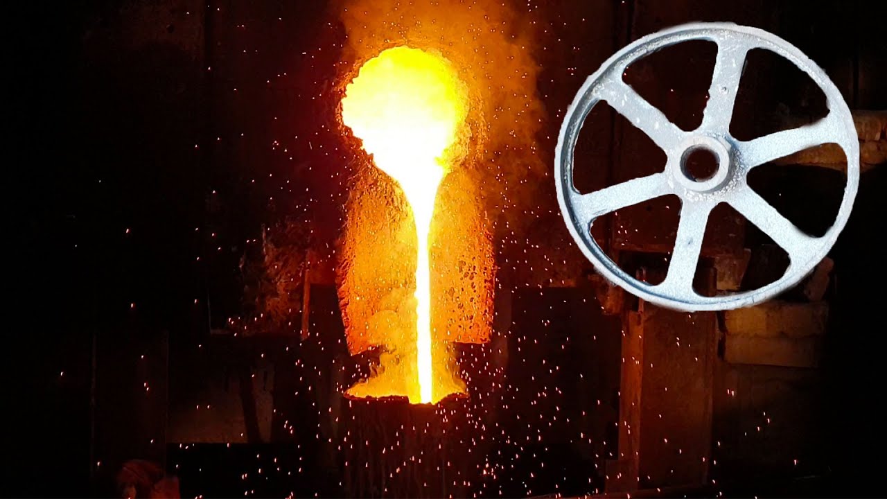 Thresher Wheel Casting By Using Sand Mold - YouTube