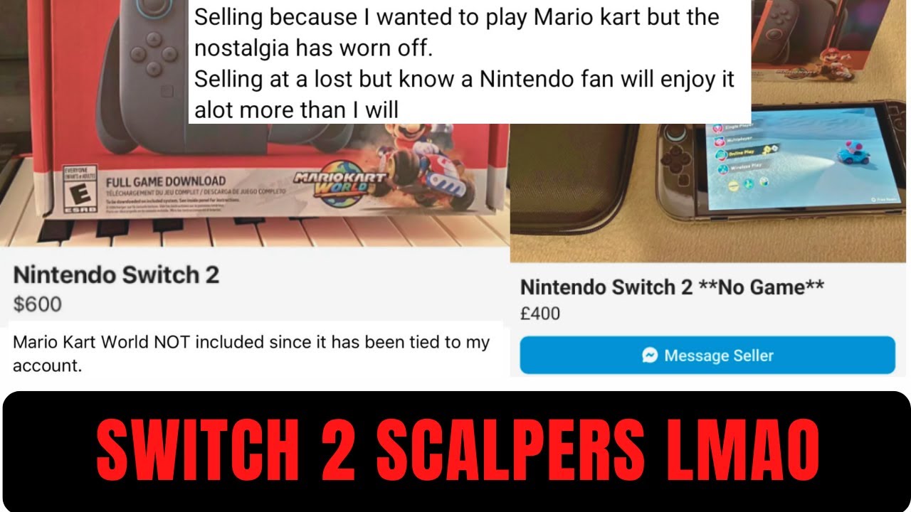 Switch 2 Scalpers Reselling Consoles Bundles Without Mario Kart - YouTube