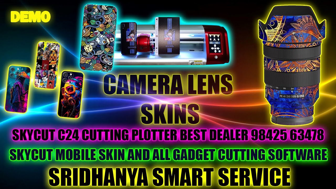 Mobile Skin Cutting Software | Camera Lens Skins | Demo | GADGET - YouTube