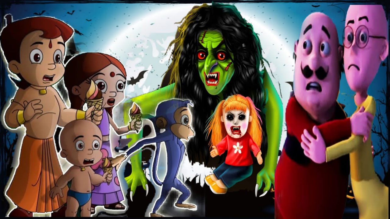 Motu patlu and Bheem vs Kala bhoot #cartoons #motupatlu #chhotabheem ...