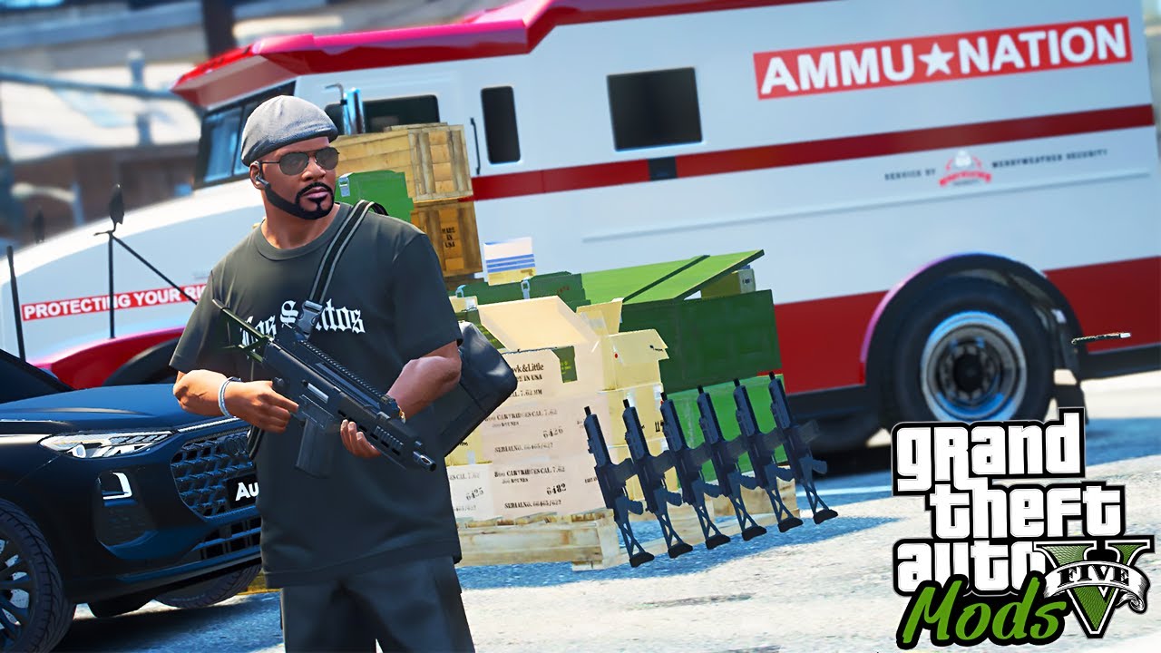 ROUBANDO CARGA DE ARMAS DA AMMU NATION - GTA 5 MODS - YouTube