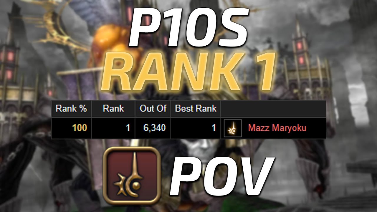 [FF14 6.4] P10S RDM PoV - 8:28 - Rank 1 (13879.9 rDPS) - YouTube