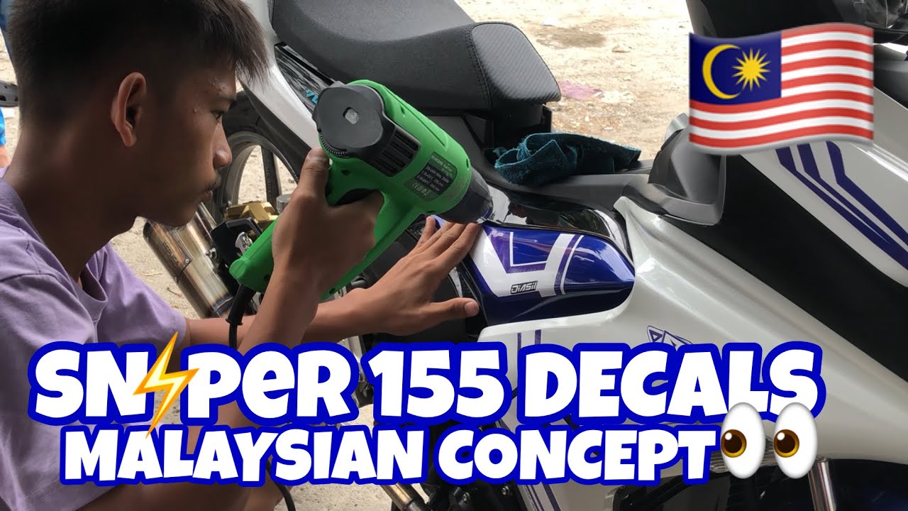 INSTALLING SNIPER 155 DECALS(MALAYSIAN CONCEPT)🤩 - YouTube
