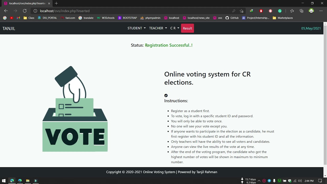 Student Cr Voting System by Tanjil Rahman - YouTube