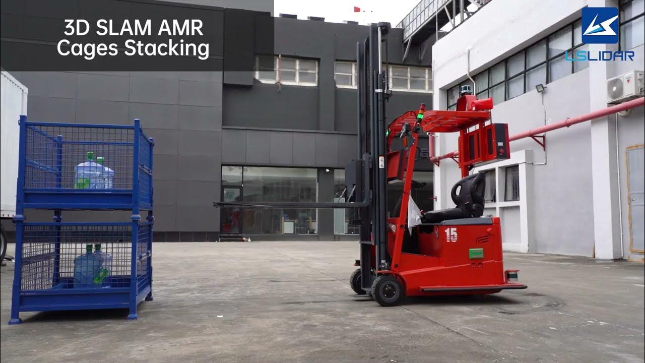 LSLiDAR 3D SLAM AMR Cages Stacking - YouTube