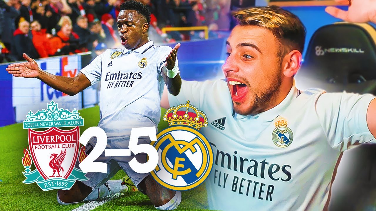 REMONTADA Y RECITAL HISTÓRICO en ANFIELD... LIVERPOOL 2-5 REAL MADRID ...