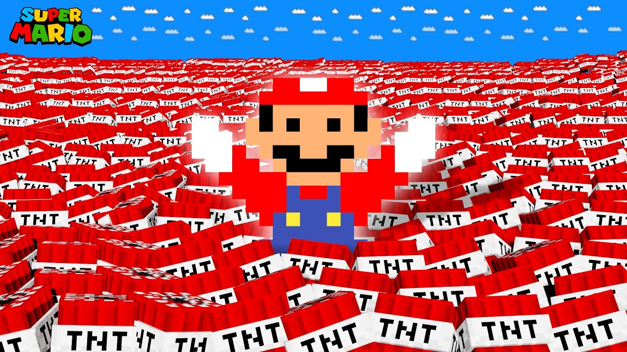 Super Mario Bros: What If Mario Had 1.000.000 TNT Blocks? - YouTube