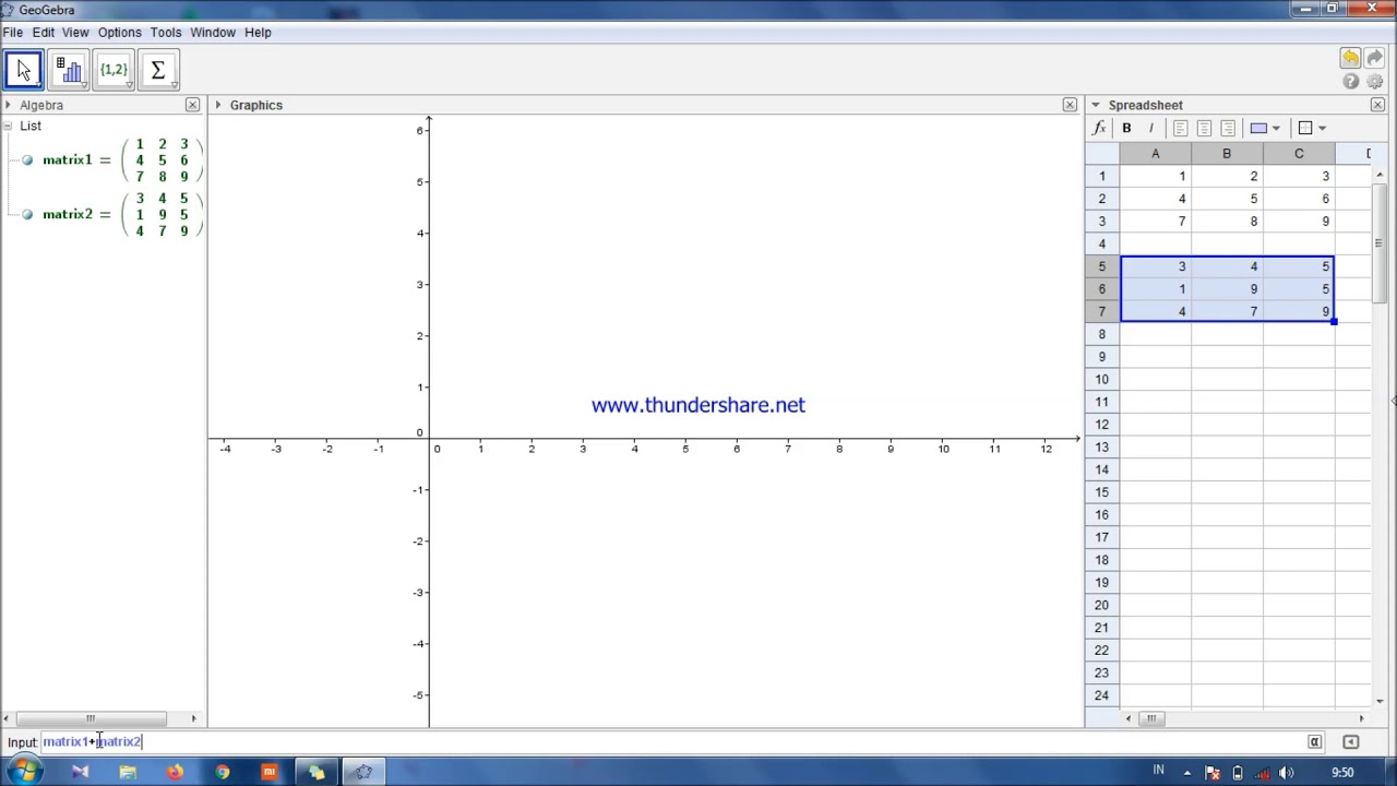 Menghitung Matrix dengan Geogebra - YouTube