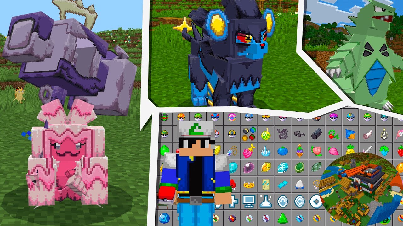 ATUALIZOU! A MELHOR ADDON de POKEMON para MINECRAFT PE! 1.21.124 - YouTube